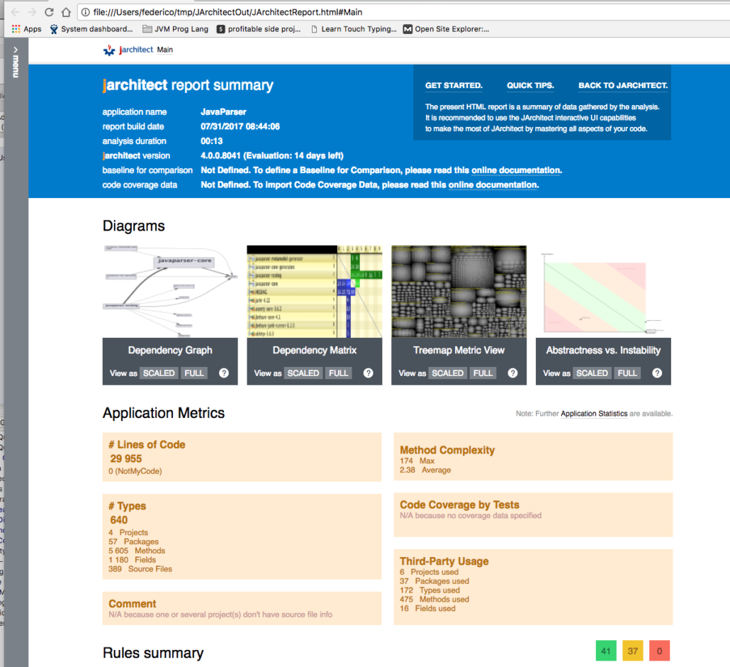 JArchitect: a review