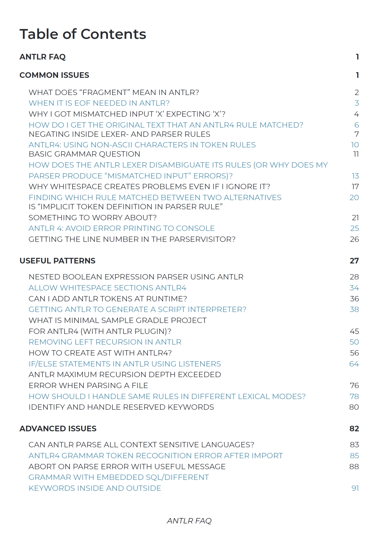 The Antlr Mega Tutorial